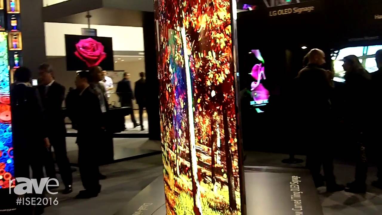 ISE 2016: LG Unveils ‘Dual View’ Two-Sided 4K Curved OLED Monitor - YouTube