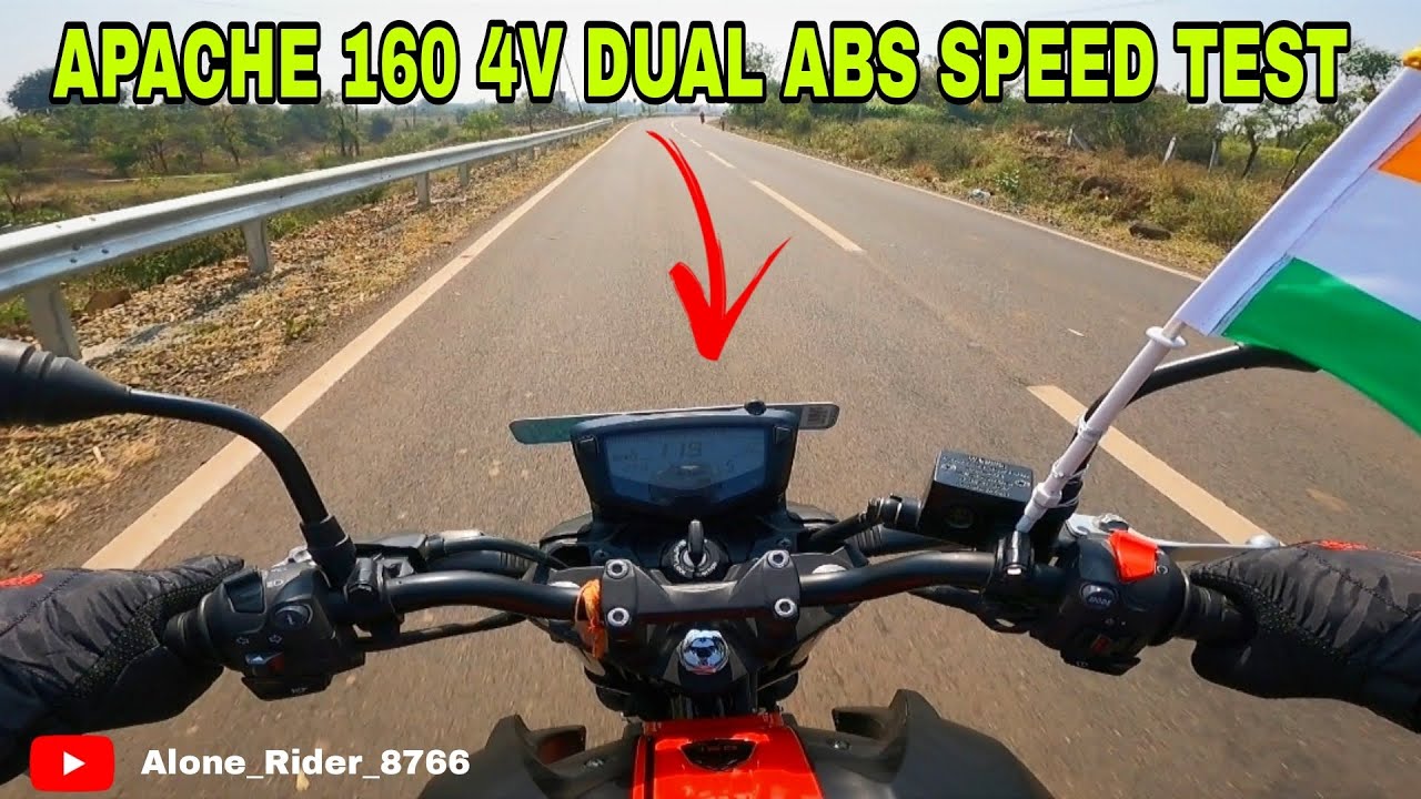 Finally 2024 TVS Apache RTR 160 4V Dual ABS TopSpeed Test, All Gear Top ...