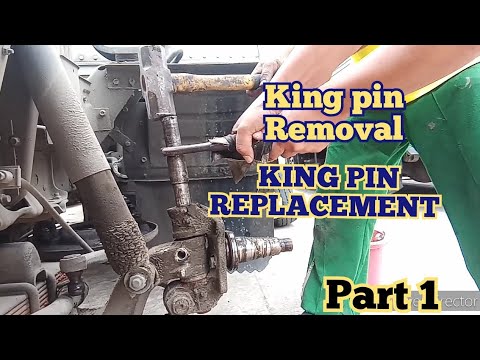 King Pin replacement part1/king pin removal isuzu elf truck - YouTube