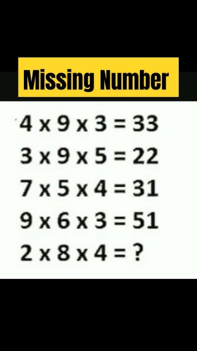 Missing Number Reasoning Questions #missingnumberreasoning #missingnumbertricks #reasoningtricks ...