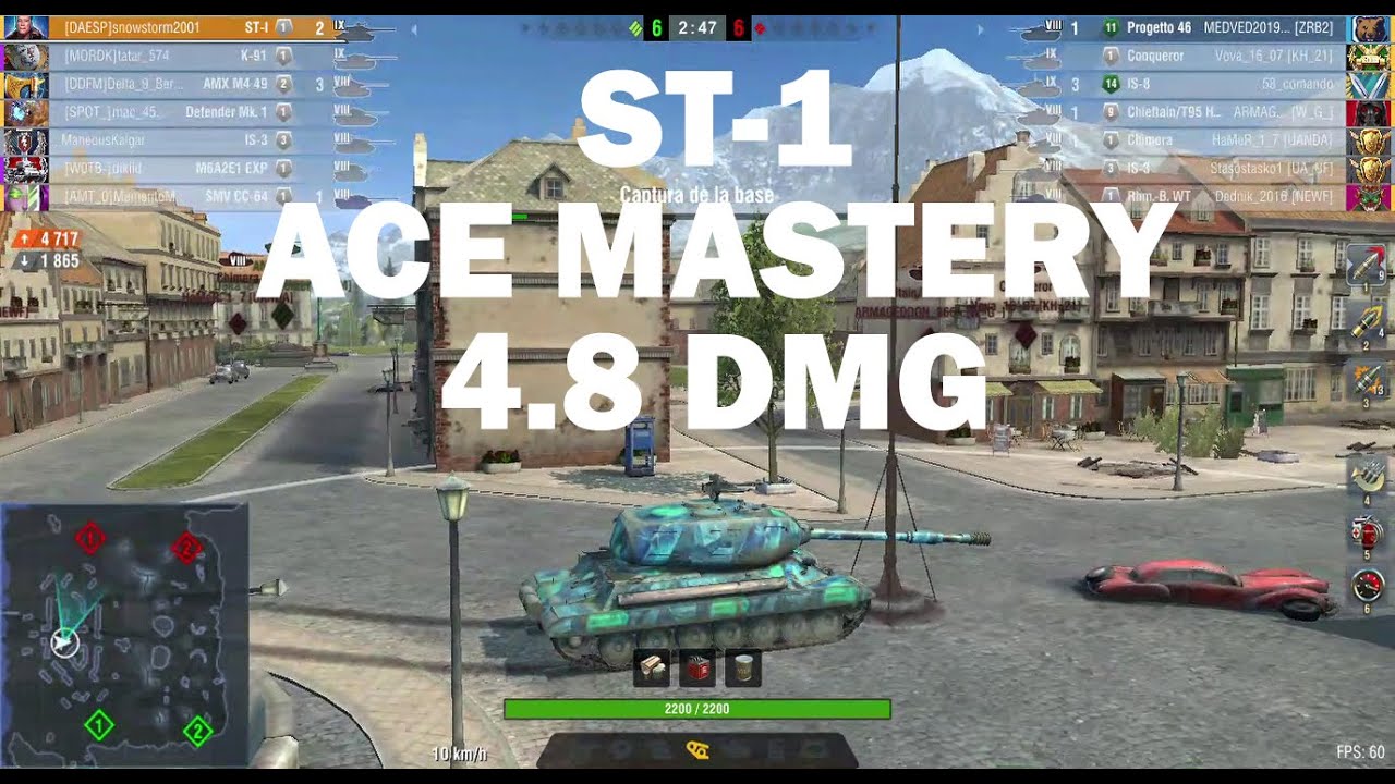 ST-1. Ace Mastery. 4.8 DMG. WOT Blitz - YouTube