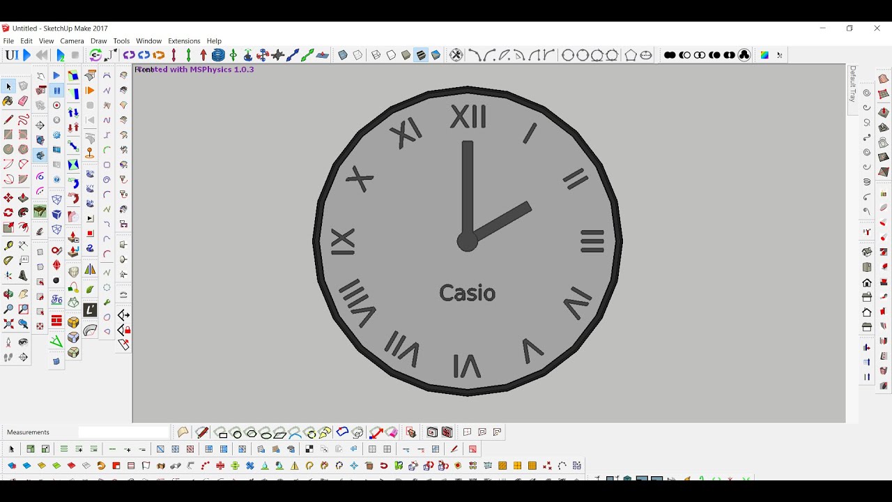 Mechanical clock in SketchUp - YouTube
