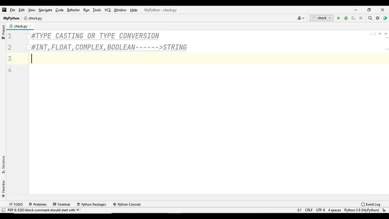 TYPE CASTING IN PYTHON (PART 4) | TYPE CONVERSION IN PYTHON | WHAT IS TYPE CASTING IN HINDI ...