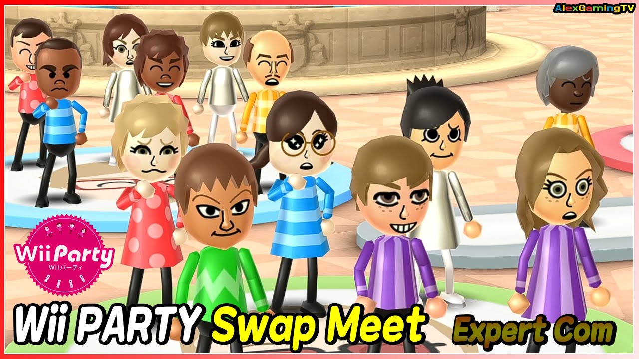 Wii Party (Wii パーティー) #Swap Meet (Expert com, Oskar vs Rin vs Martin vs ...