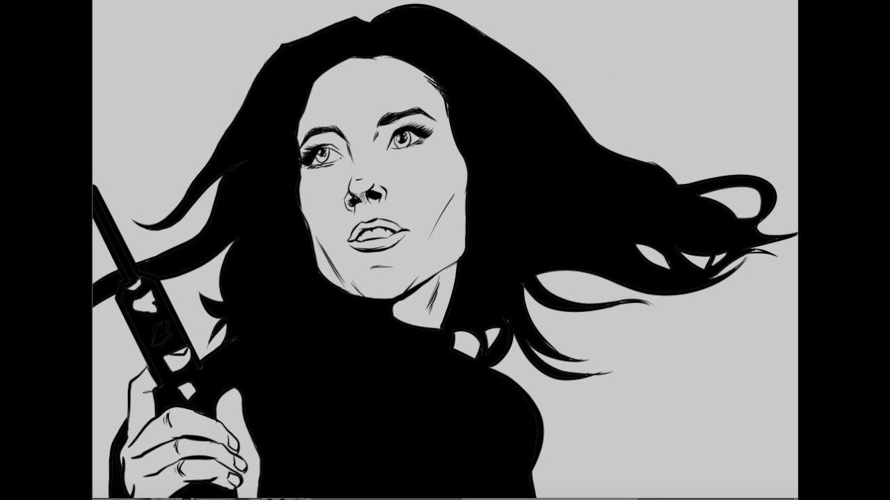 Drawing Practice! Emma Peel by Brian Demarest - YouTube