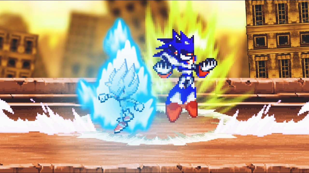 Sonic Vs Metallix part 1 (sprite animation) dc2 - YouTube