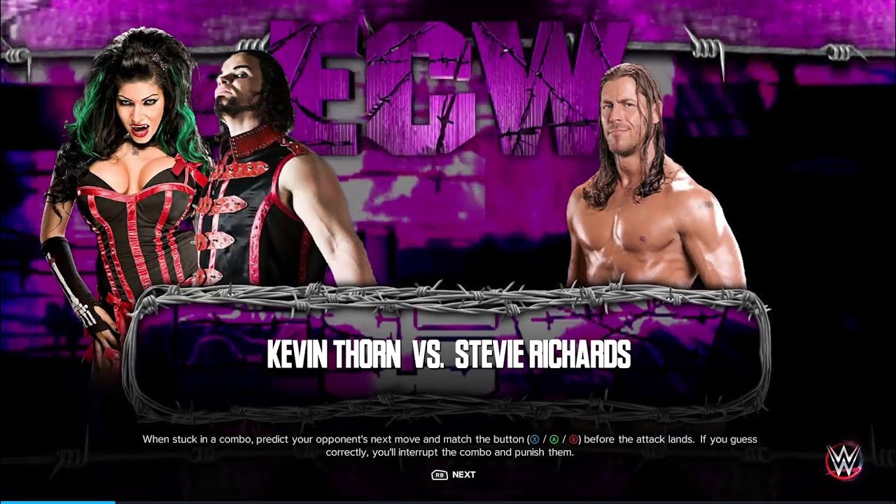 ECW TELEVISION CHAMPION KEVIN THORN WITH ARIEL VS STEVIE RICHARDS - YouTube