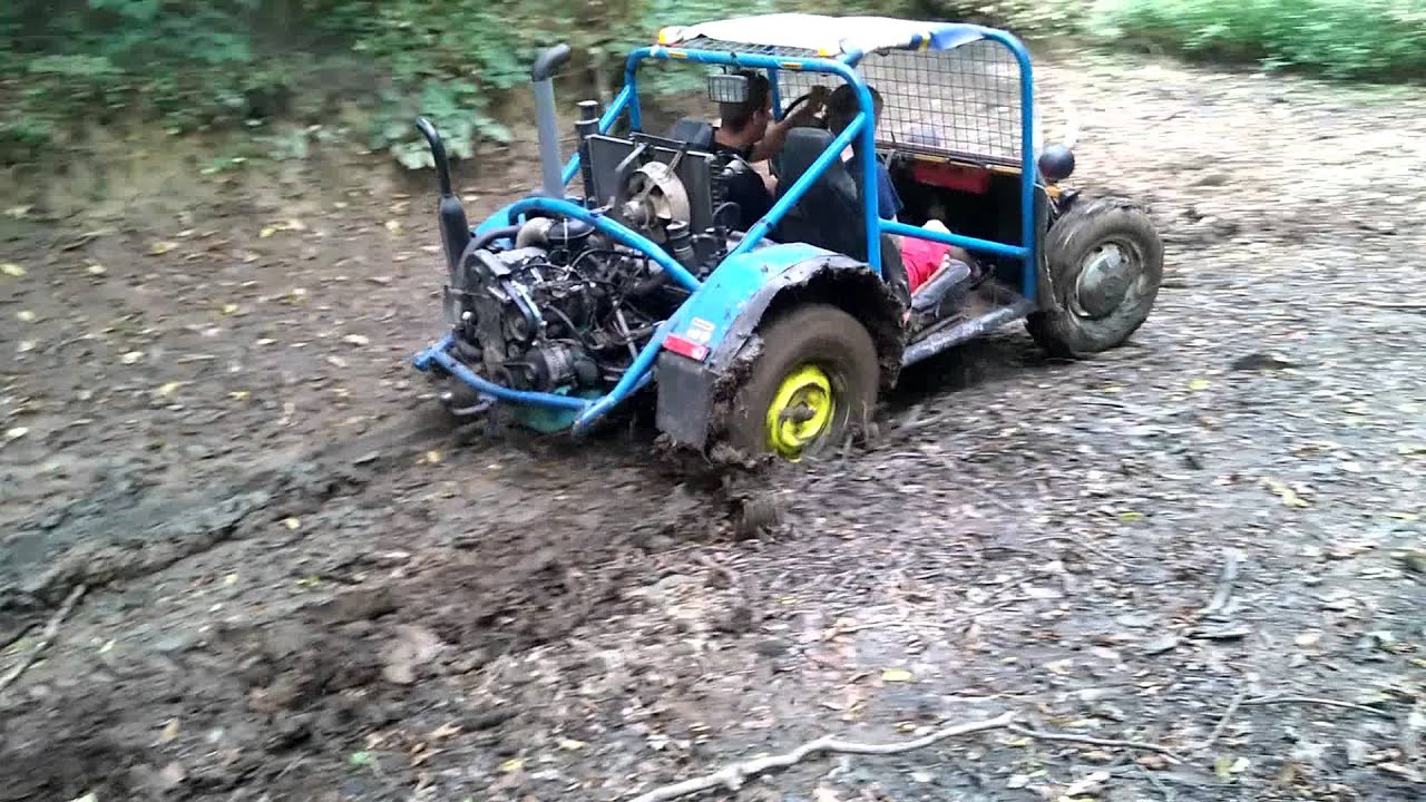 Homemade buggy in mud - YouTube