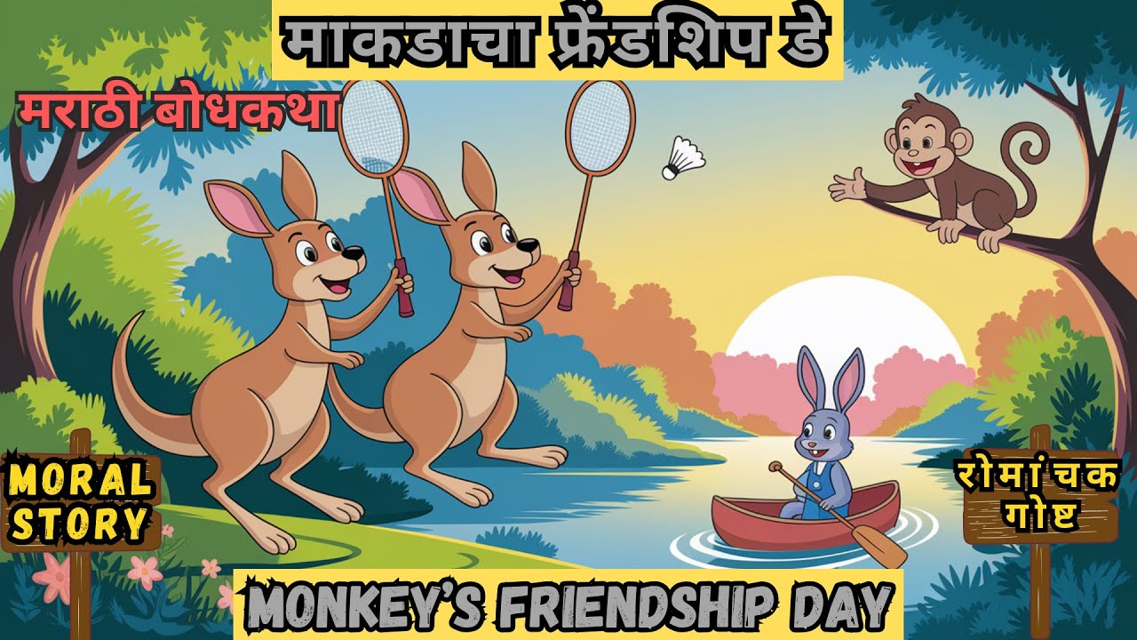 MONKEY's FRIENDSHIP DAY || मराठी बोधकथा || chhan chhan goshti Marathi ...