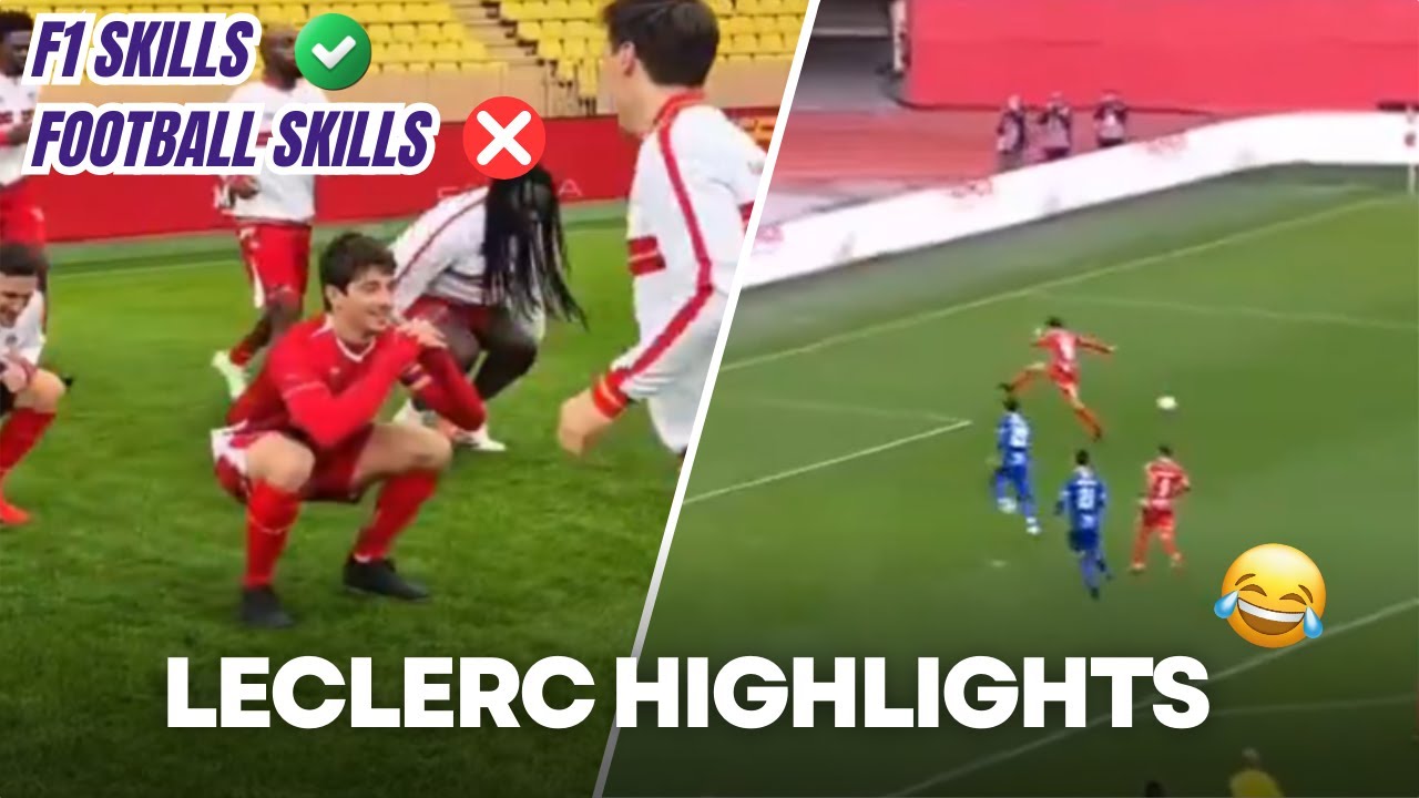 Charles Leclerc HILARIOUS FAILS Football Highlights at Fight AIDS Cup ...