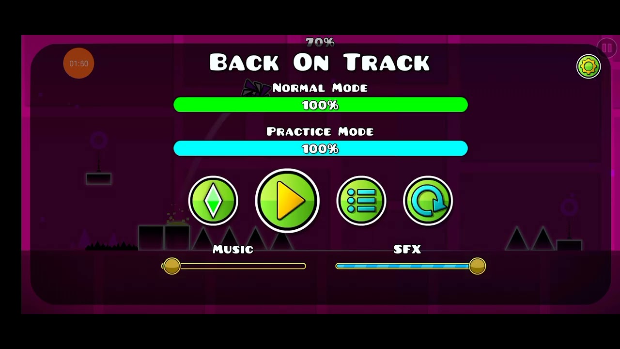 geometry dash back on track - YouTube