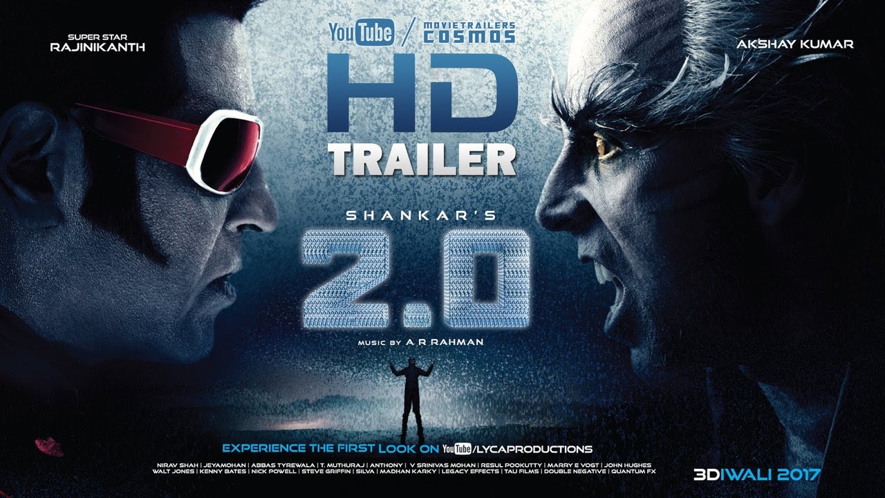 Robot 2.0 - Official Trailer | Rajnikant | Akshay Kumar | Amy Jackson ...