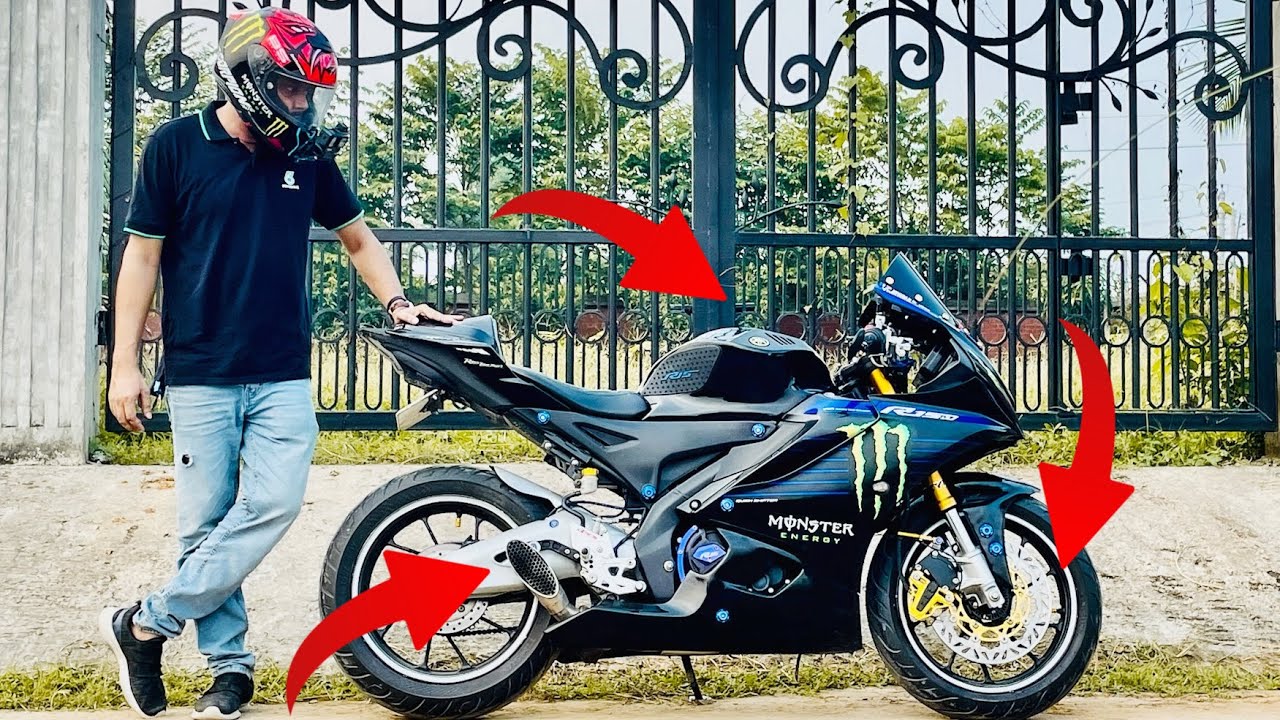 BEST MODIFIED YAMAHA R15M MONSTER || FULL COST AND DETAILS - YouTube