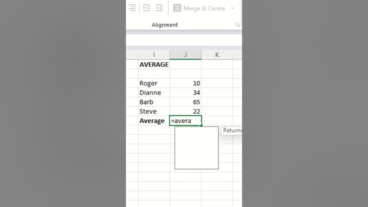 How to Use AVERAGE Function in Excel - YouTube