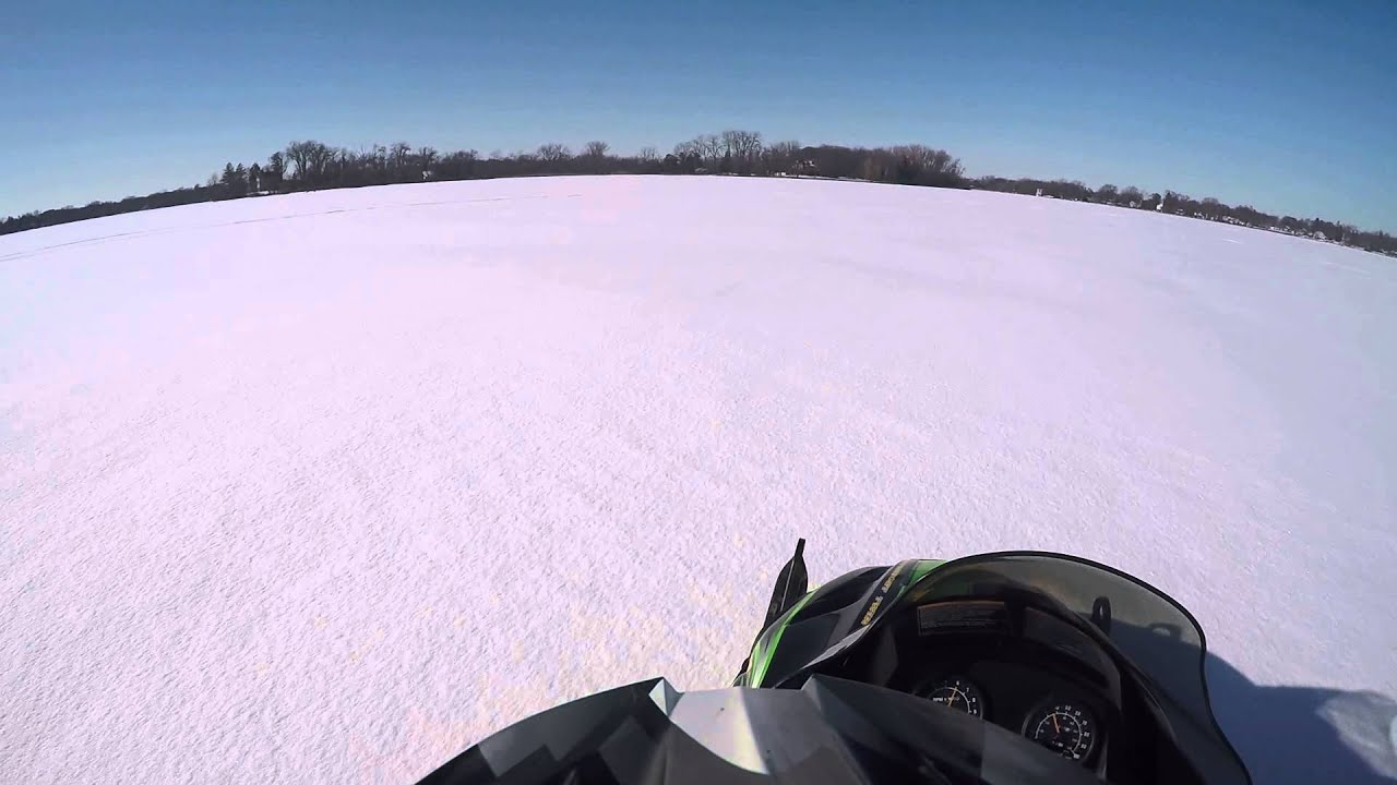 Snowmobile ride 2/17/16 lake Marie Illinois - YouTube