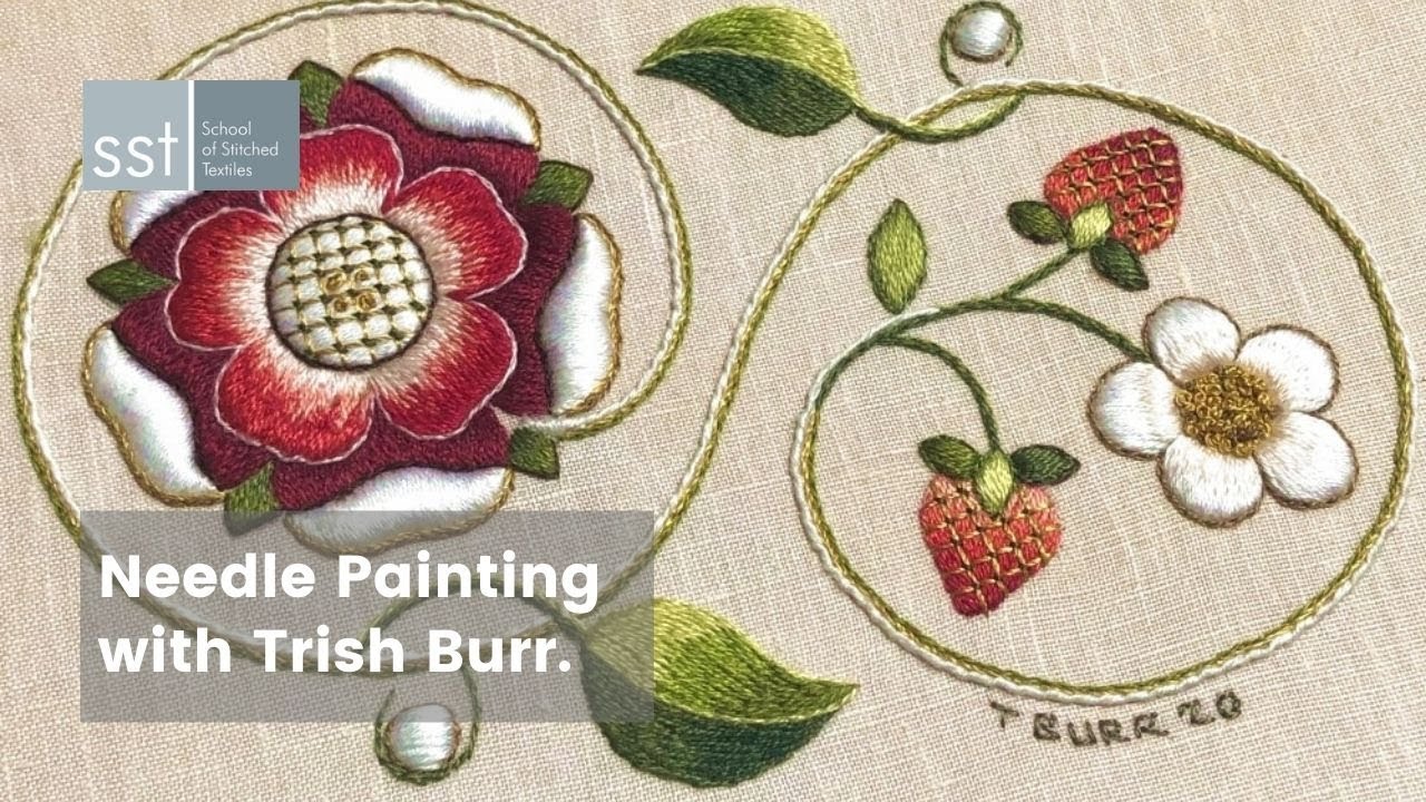 Needle Painting with Trish Burr Embroidery Artist - YouTube