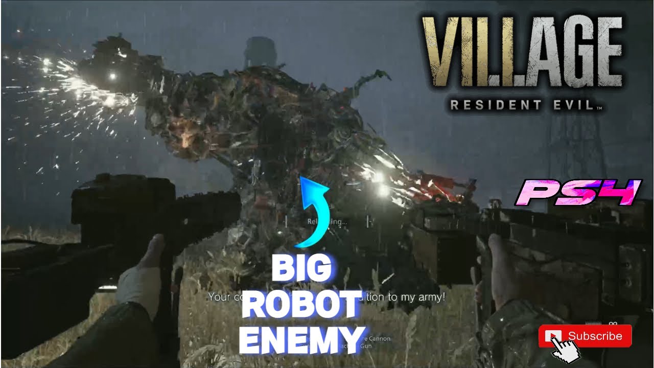 RESIDENT EVIL VILLAGE ROBOT BIG FIGHT PS4 GAMEPLAY - YouTube