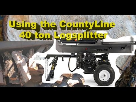 Using the CountyLine 40 Firewood Log Splitter - YouTube