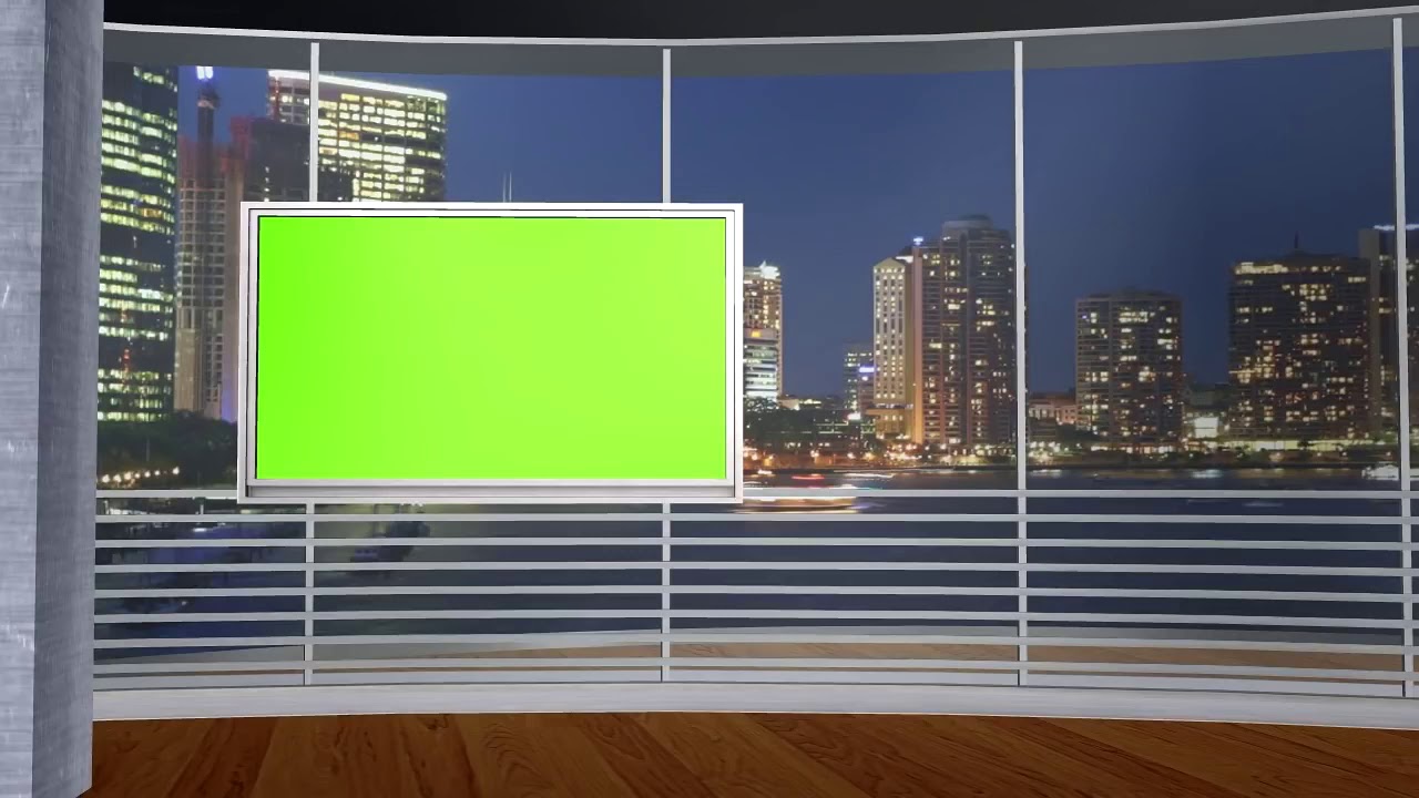 Green Screen studio set 3 different angles, awesome city background ...