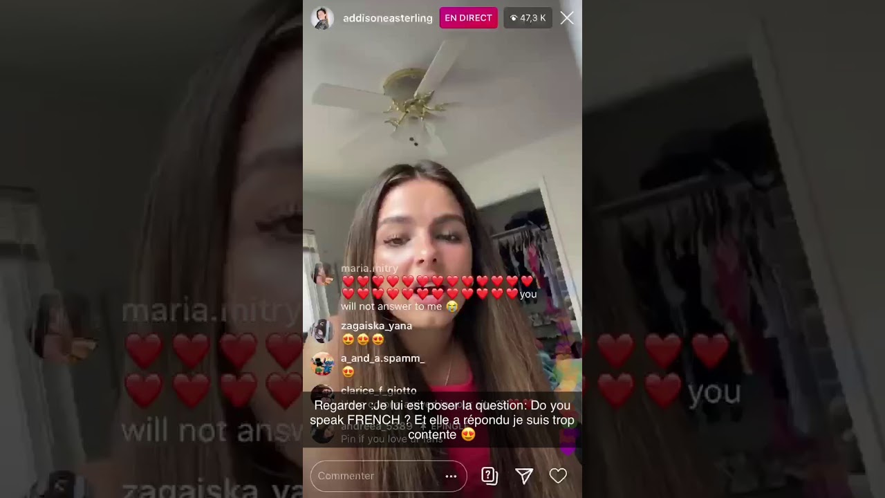 Addison parle Français !!! ️ - YouTube