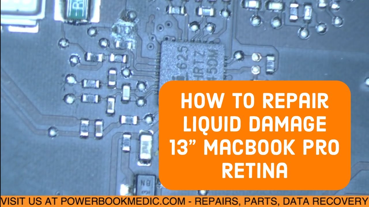 Macbook Pro Liquid Damage Repair on a 13" Retina Board 820-3476 - YouTube