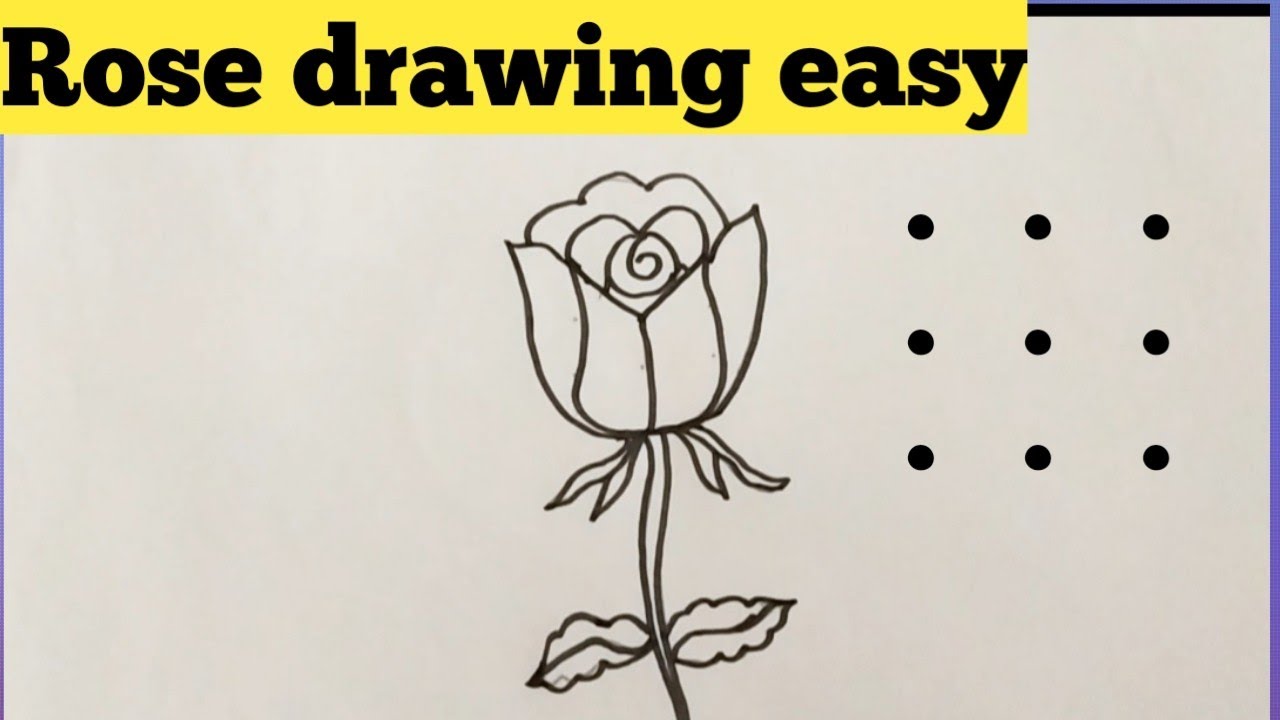 How To Make A Rose| How To Draw A flower| Rose drawing easy 9 doat ...
