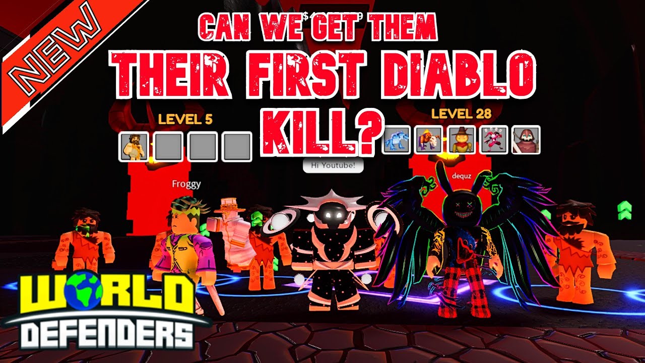Can we get them their FIRST Diablo KILL? + Reaper Give-a-way Winners! World defenders roblox ...