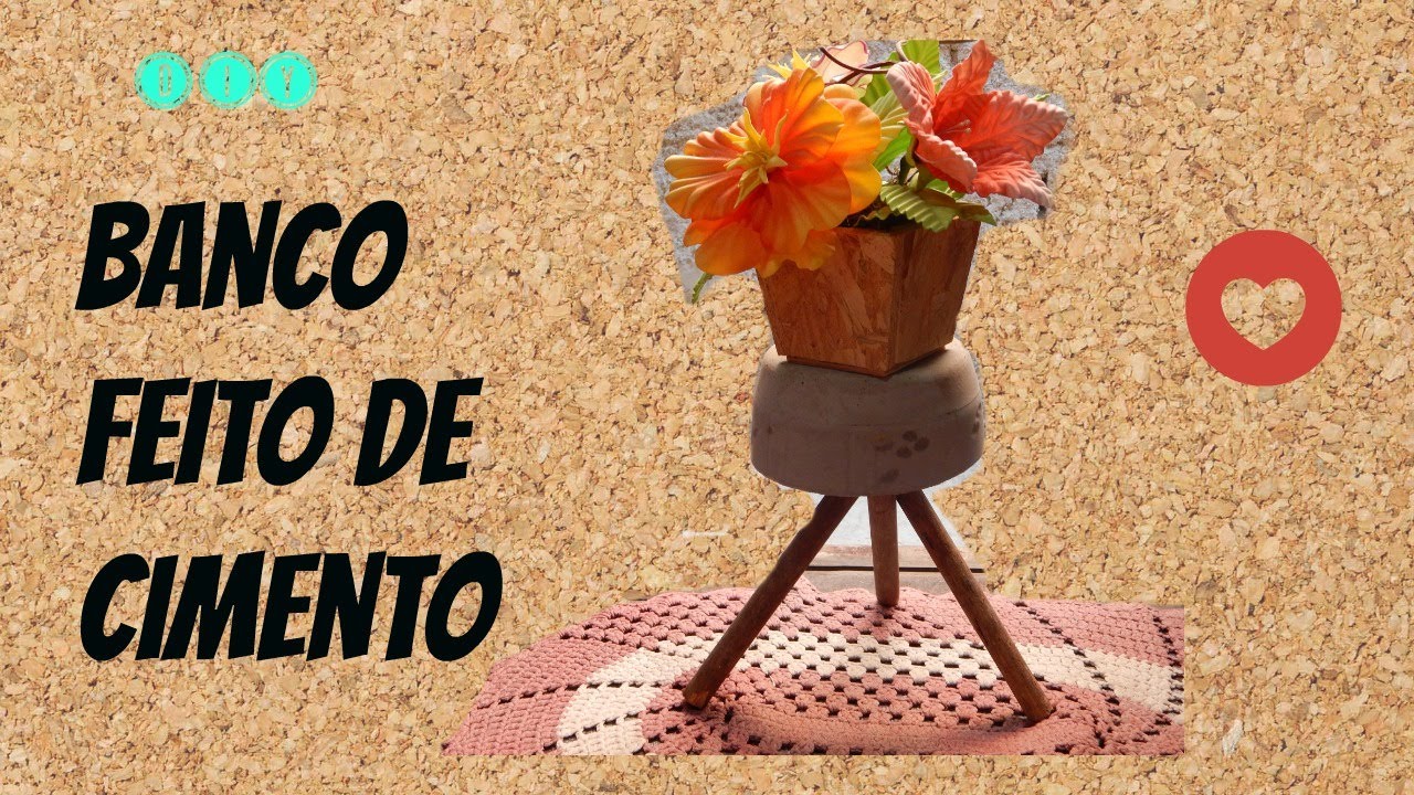DIY - Banco Pinterest feito com cimento - YouTube