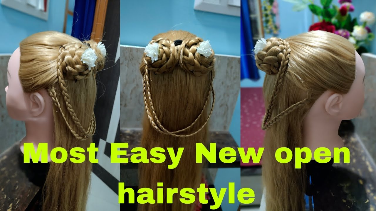 Most Easy New open hairstyle easy hairs tyle | hairstyles for girls ...