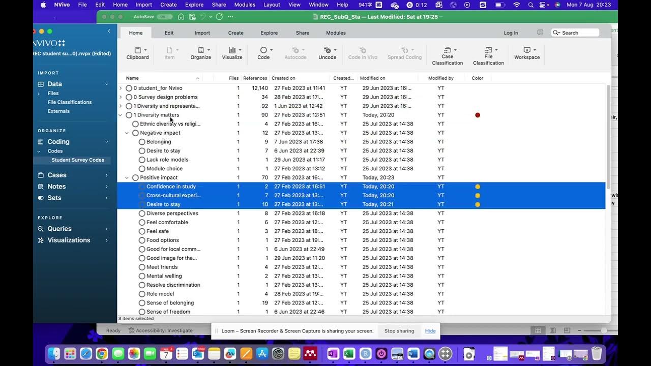 Organise code structure in NVivo 14 for Mac - YouTube