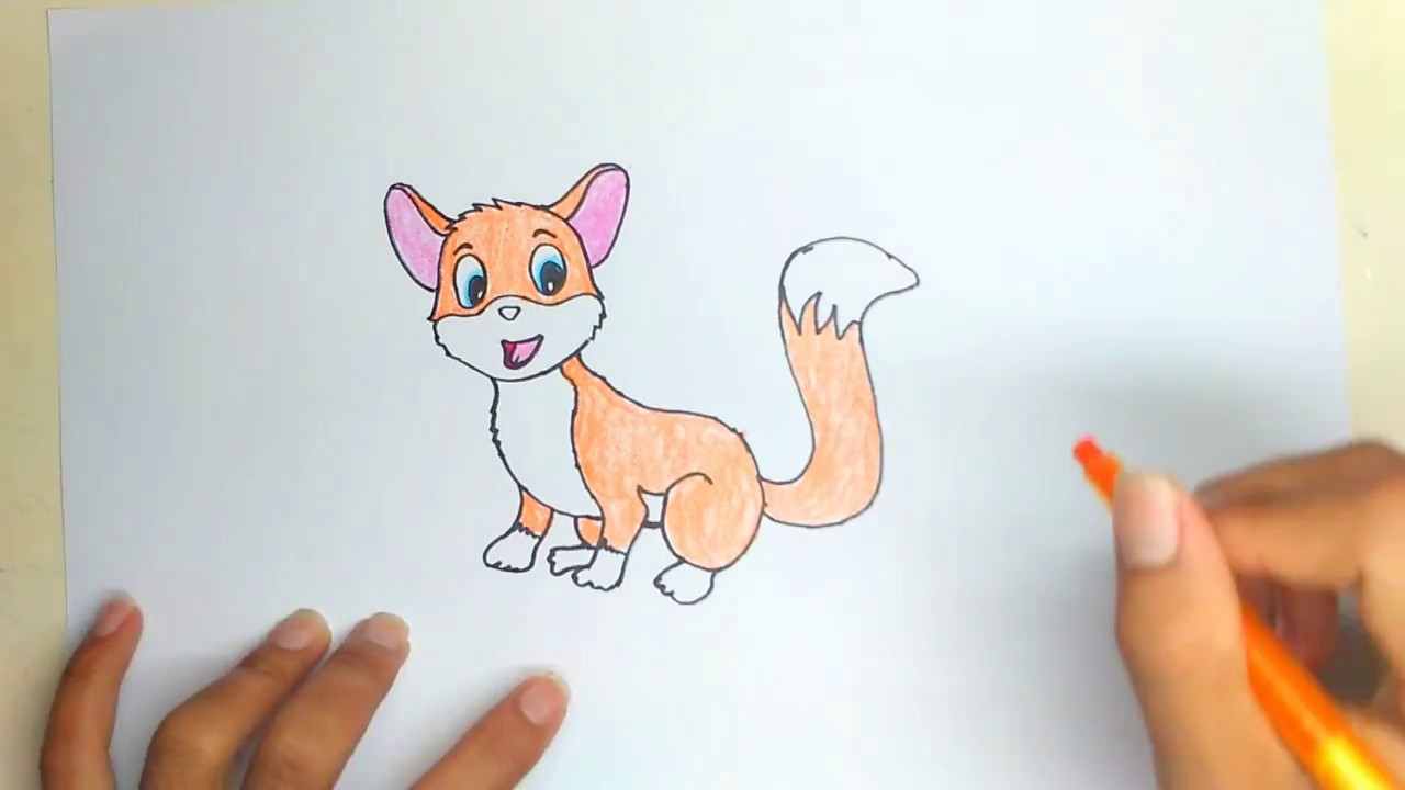 How to Draw Cartoon Fox Step by Step - YouTube