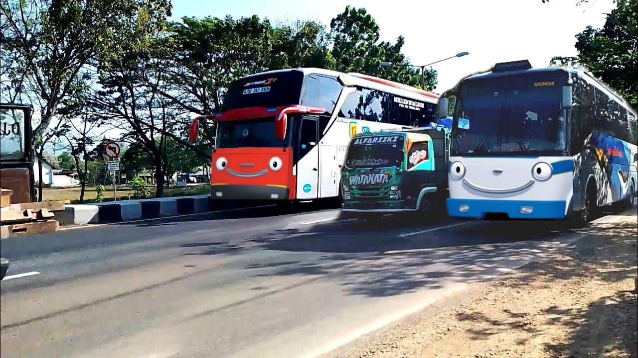 Truk Oleng Dan Bus Oleng Berubah Bentuk Jadi Teman Tayo - YouTube