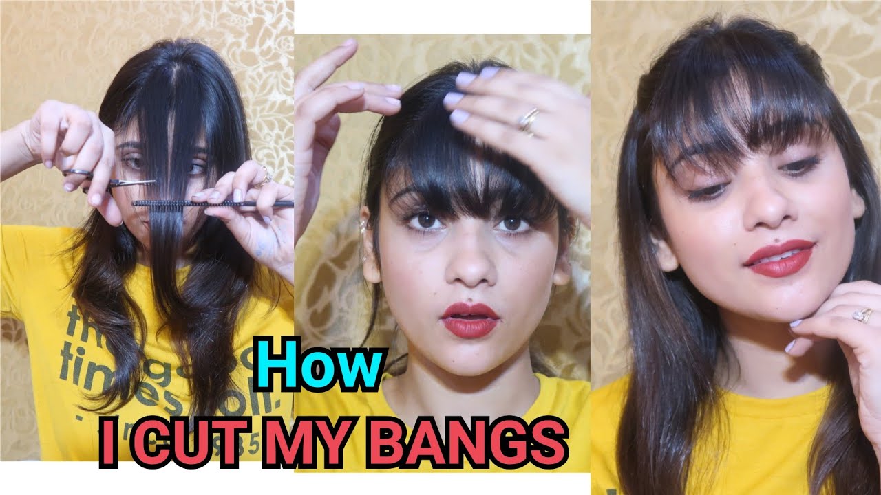 How I cut my bangs at home || how to cut bangs|| shystyles - YouTube