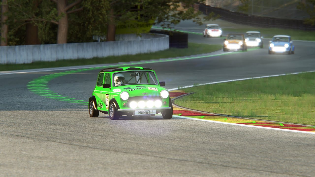 Assetto Corsa - Morris Mini Cooper Race @ Road America - YouTube