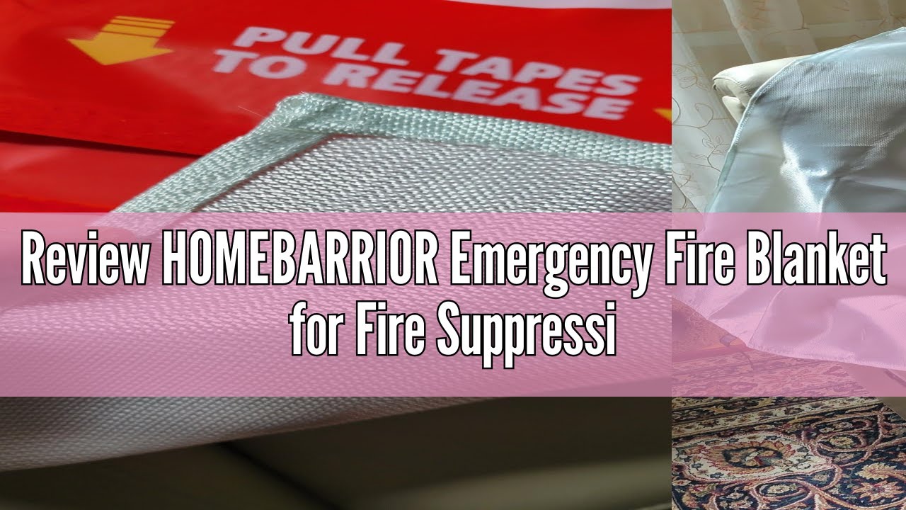Review HOMEBARRIOR Emergency Fire Blanket for Fire Suppression, 39x39 ...