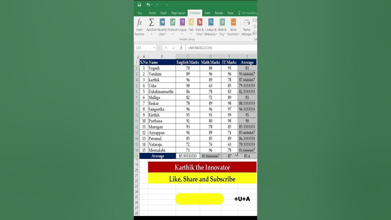 Average Excel Exceltips Exceltutorial Exceltricks Exceltraining Excelformula