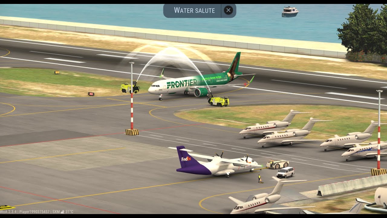 World of Airports 2 Event FRONTIER A21NX Sint Maarten Level 27 - YouTube