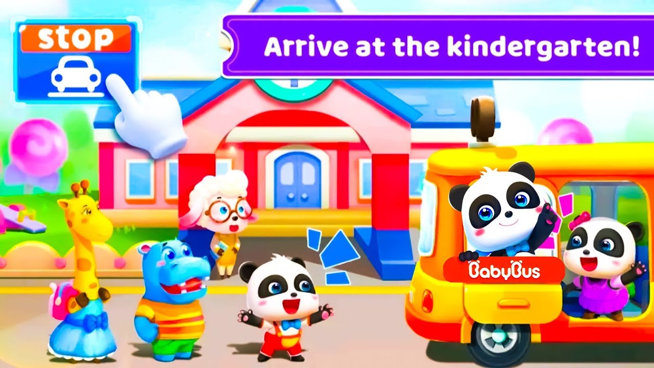 Baby Panda's School Bus | Kids Cartoon Bus Videos | Baby Bus Game ...