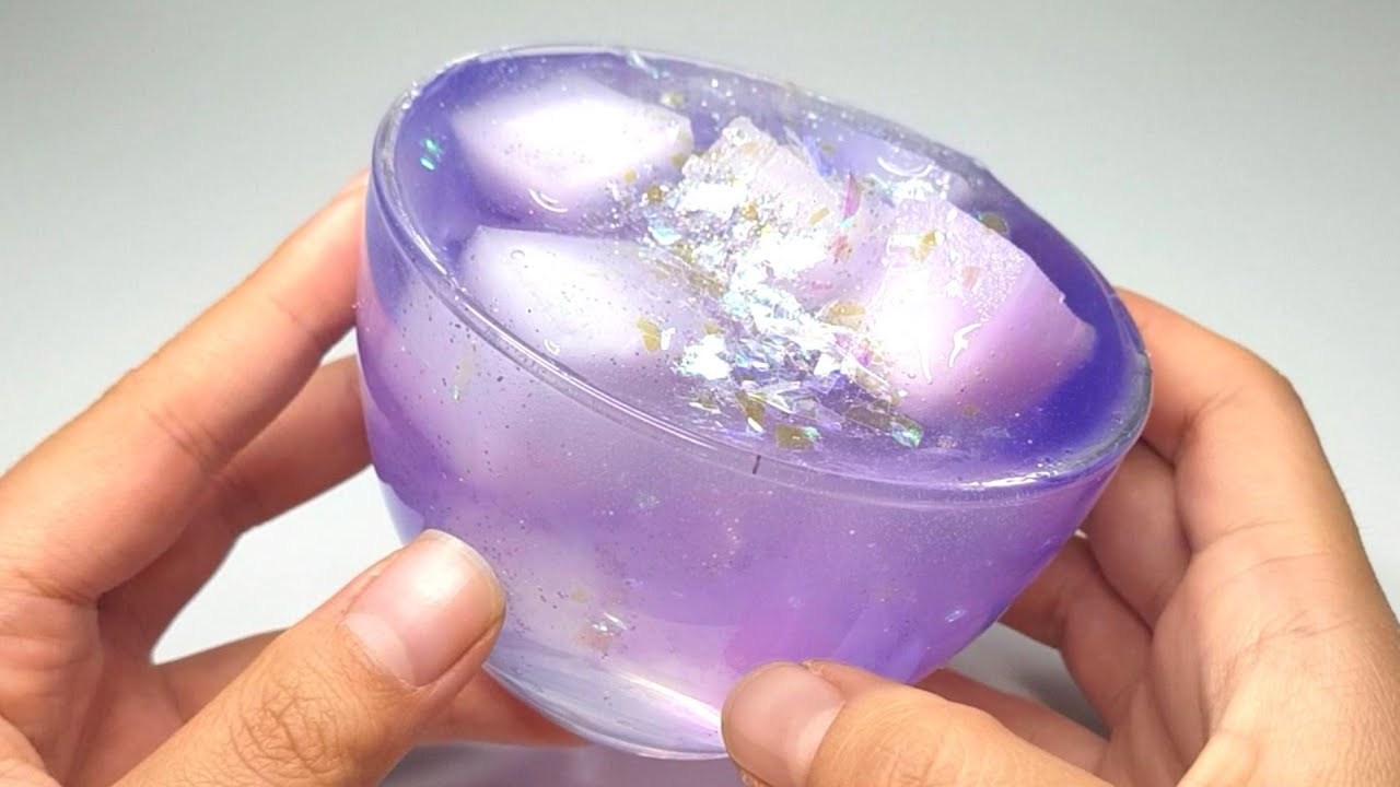 스펀지 슬라임 만들기 / 부서지는 스펀지 / sponge slime - YouTube