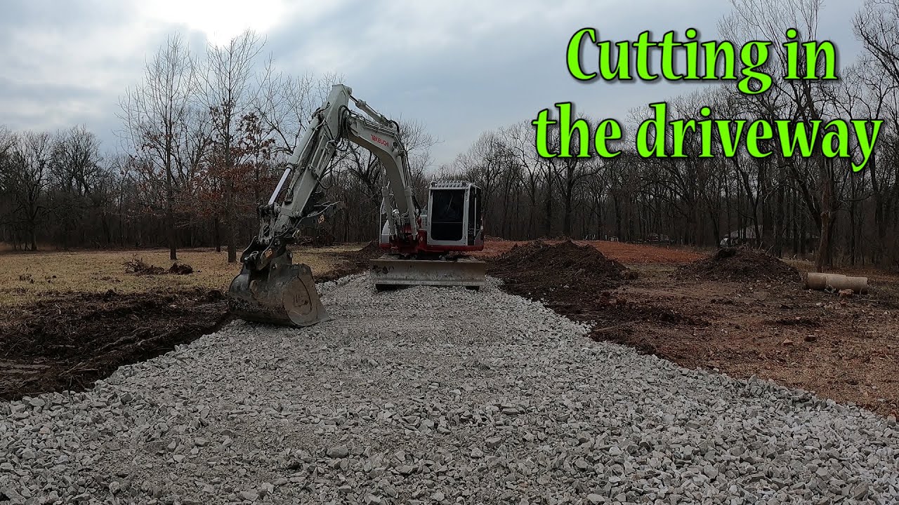 Cutting In The Driveway And Starting The Rough Grade At The Pad Job ...