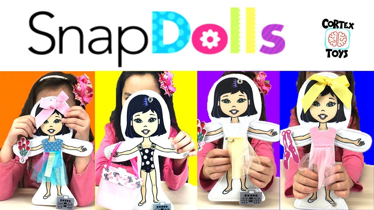 PRETEND PLAY with Snap Dolls by Cortex Toys | Cloth Paper Magnet Dress ...