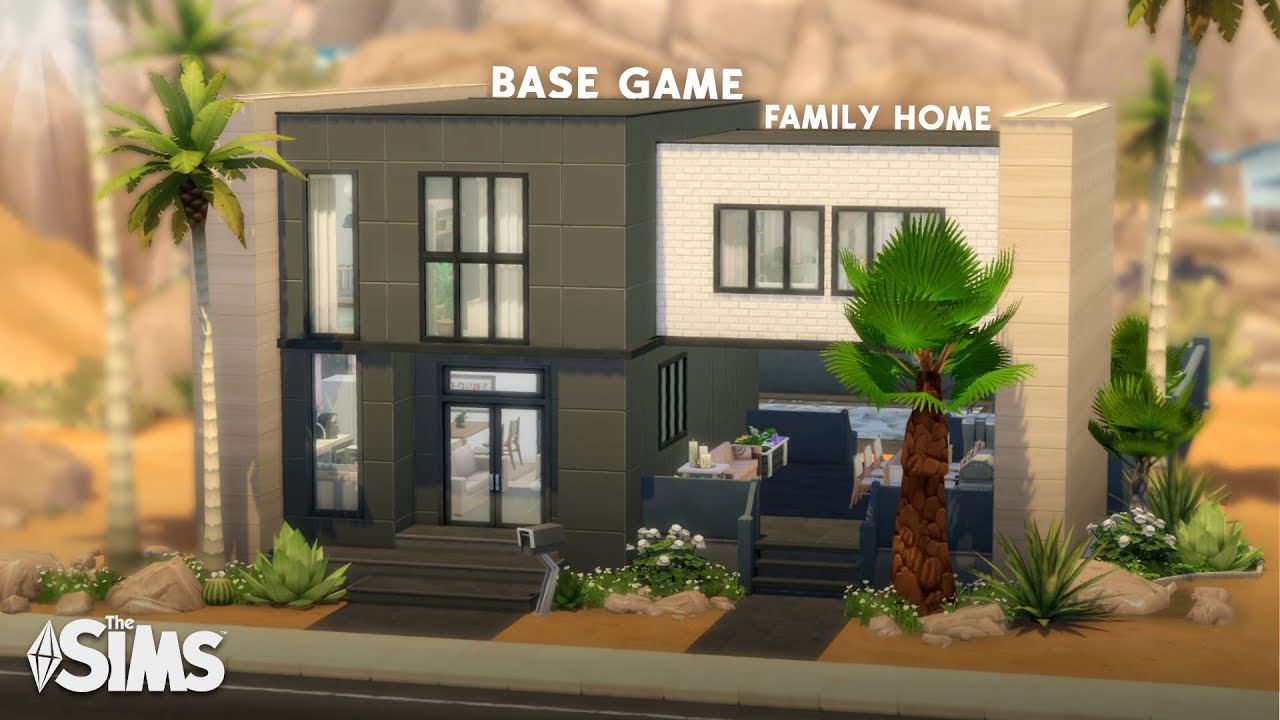 Base Game Family Home 🩷 || The Sims 4: Speed Build - YouTube