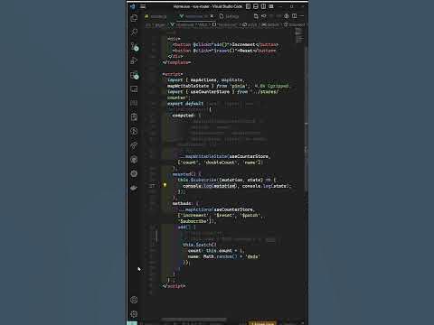 $subscribe method usage in options api component #vue #pinia - YouTube