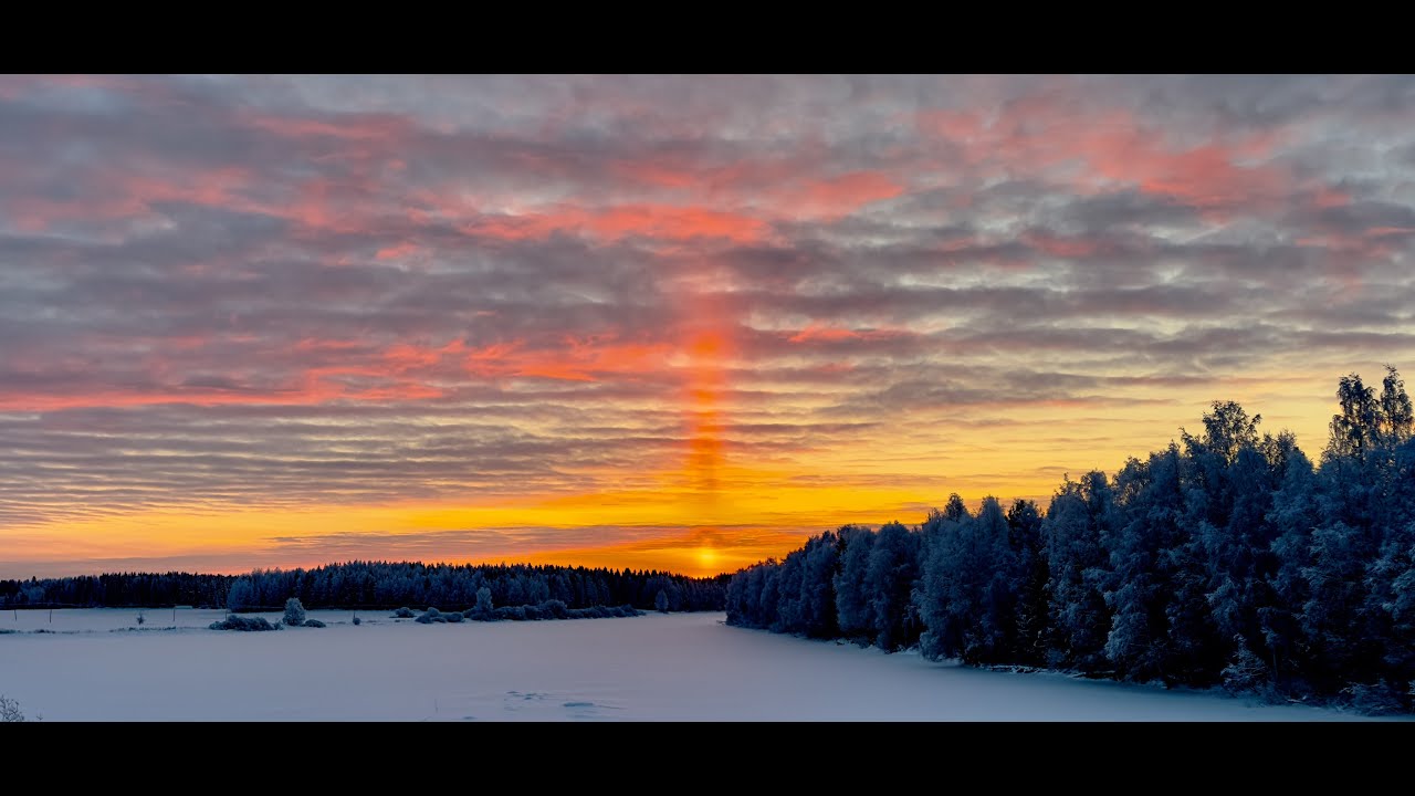 2023/12/07 Sonkajärvi, Finland: auringonnousu, IHANA auringonpilari ...