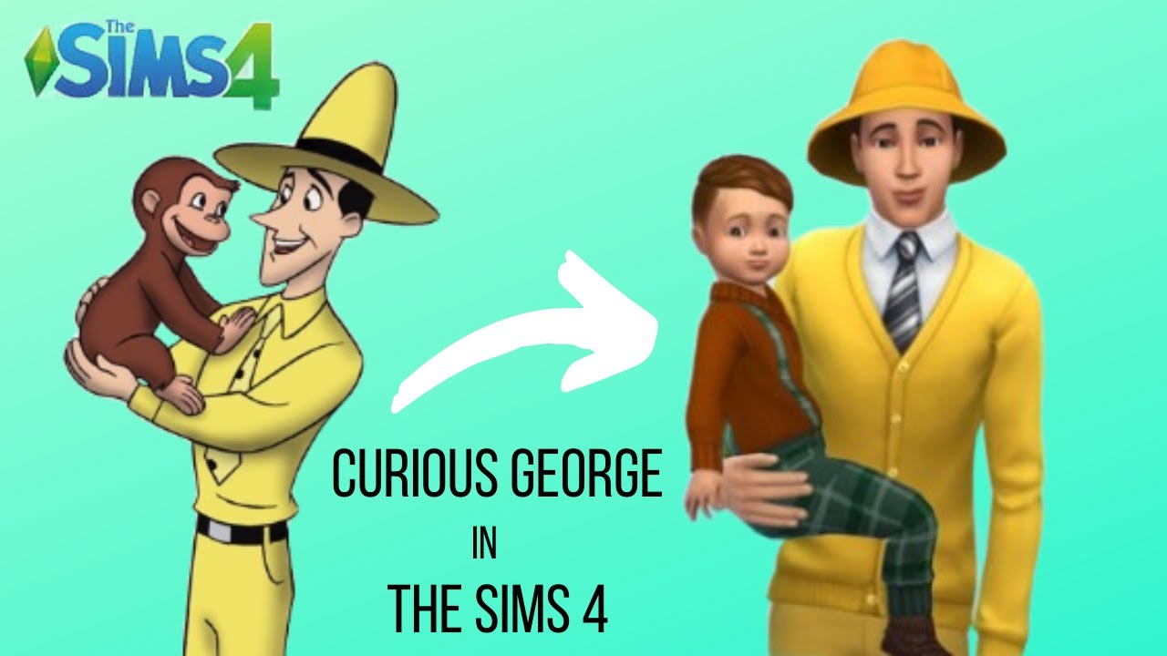 Creating Curious George In The Sims 4 🐵 🧑🏻 | The Sims 4: Create A Sim ...