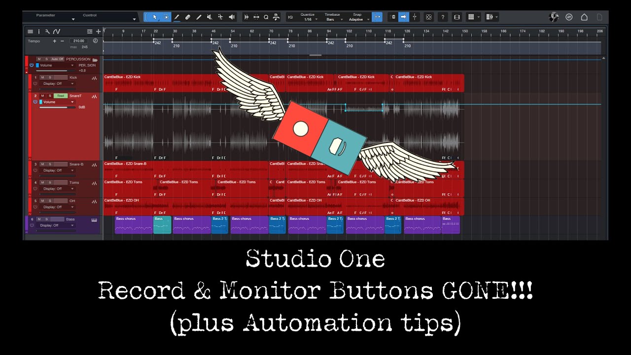 Studio One: Record & Monitor Buttons are Gone!!! (plus Automation tips ...