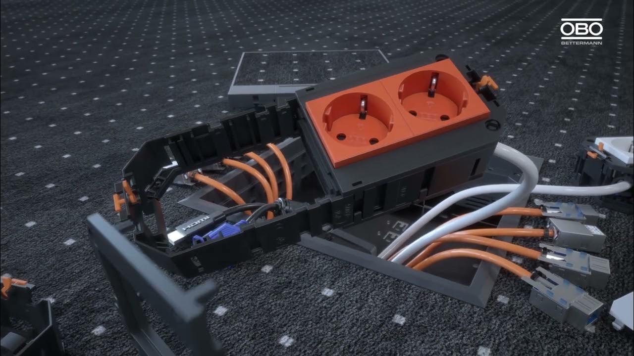 Installation of Modul 45 devices in underfloor systems - OBO Bettermann - YouTube