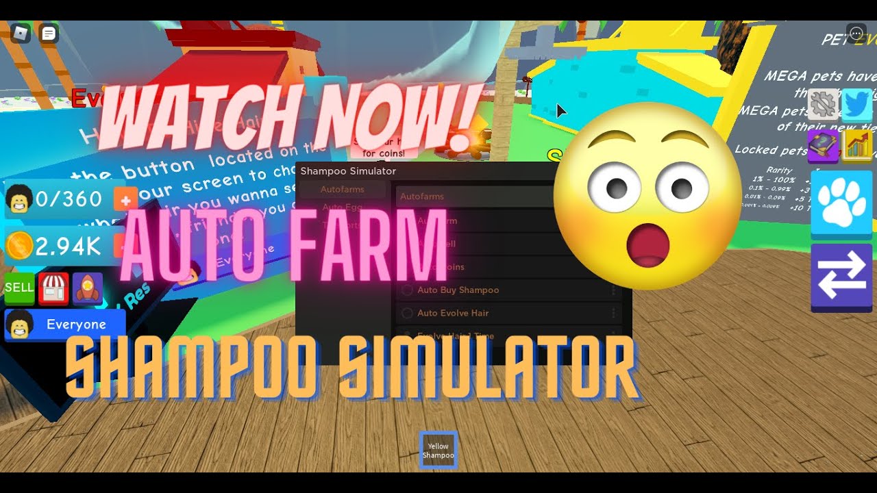 ROBLOX - SHAMPOO SIMULATOR AUTO FARM & AUTO SELL | PASTEBIN - YouTube
