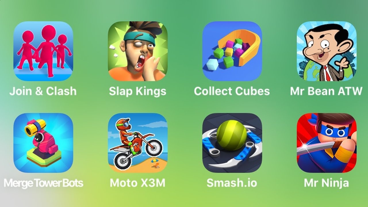 Join Clash 3D, Slap Kings, Collect Cubes, Mr Bean, Merge Tower Bots ...