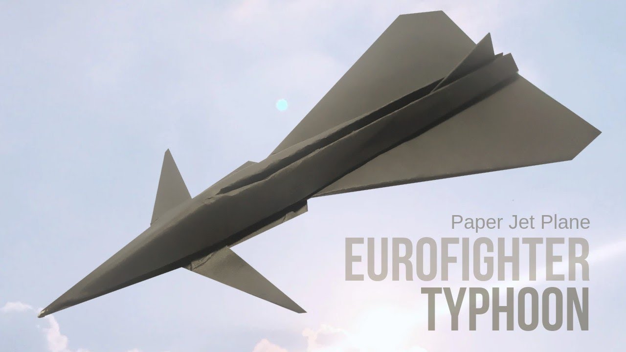Typhoon Eurofighter Origami - Paper Jet Fighter Tutorial - YouTube